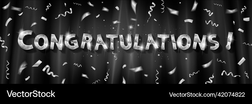 Silver Confetti Celebration Royalty Free Vector Image