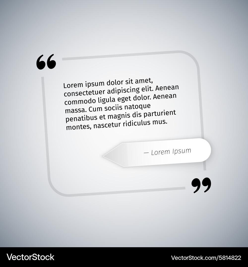 Simple quote template Royalty Free Vector Image