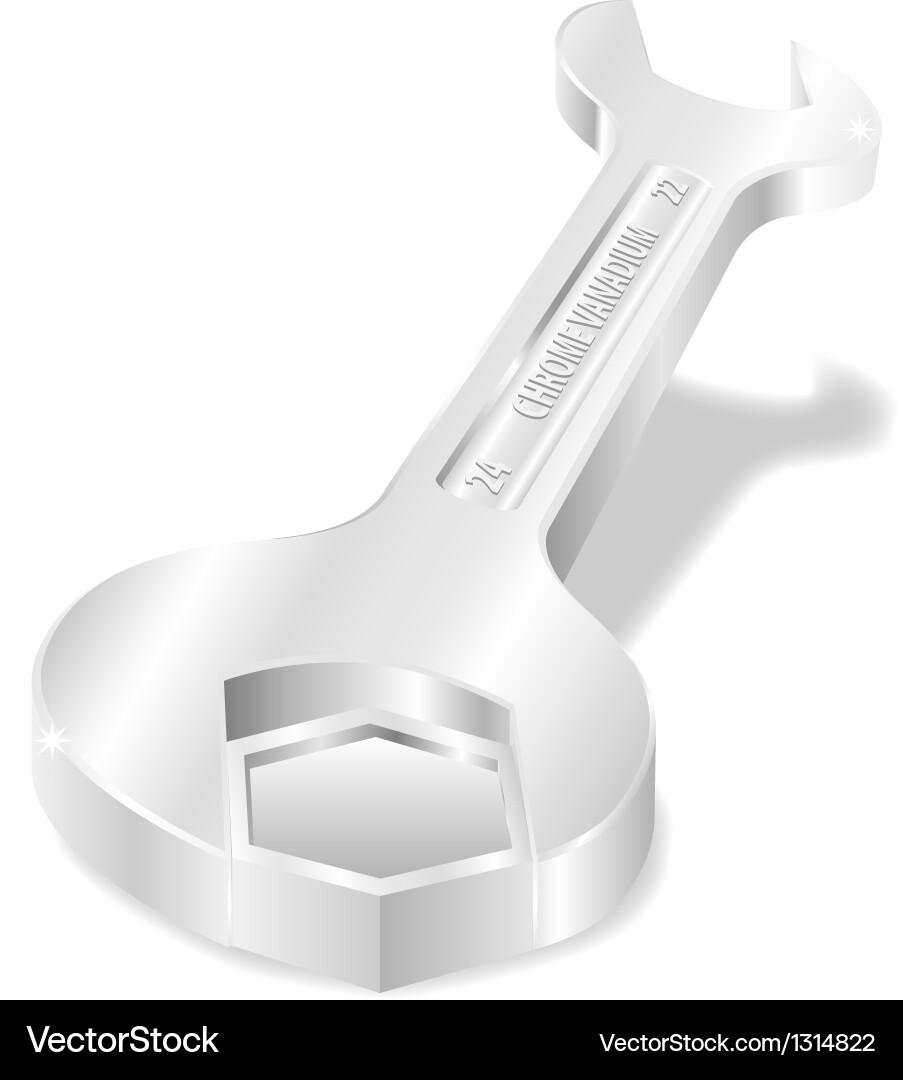 Wrench and nut Royalty Free Vector Image - VectorStock