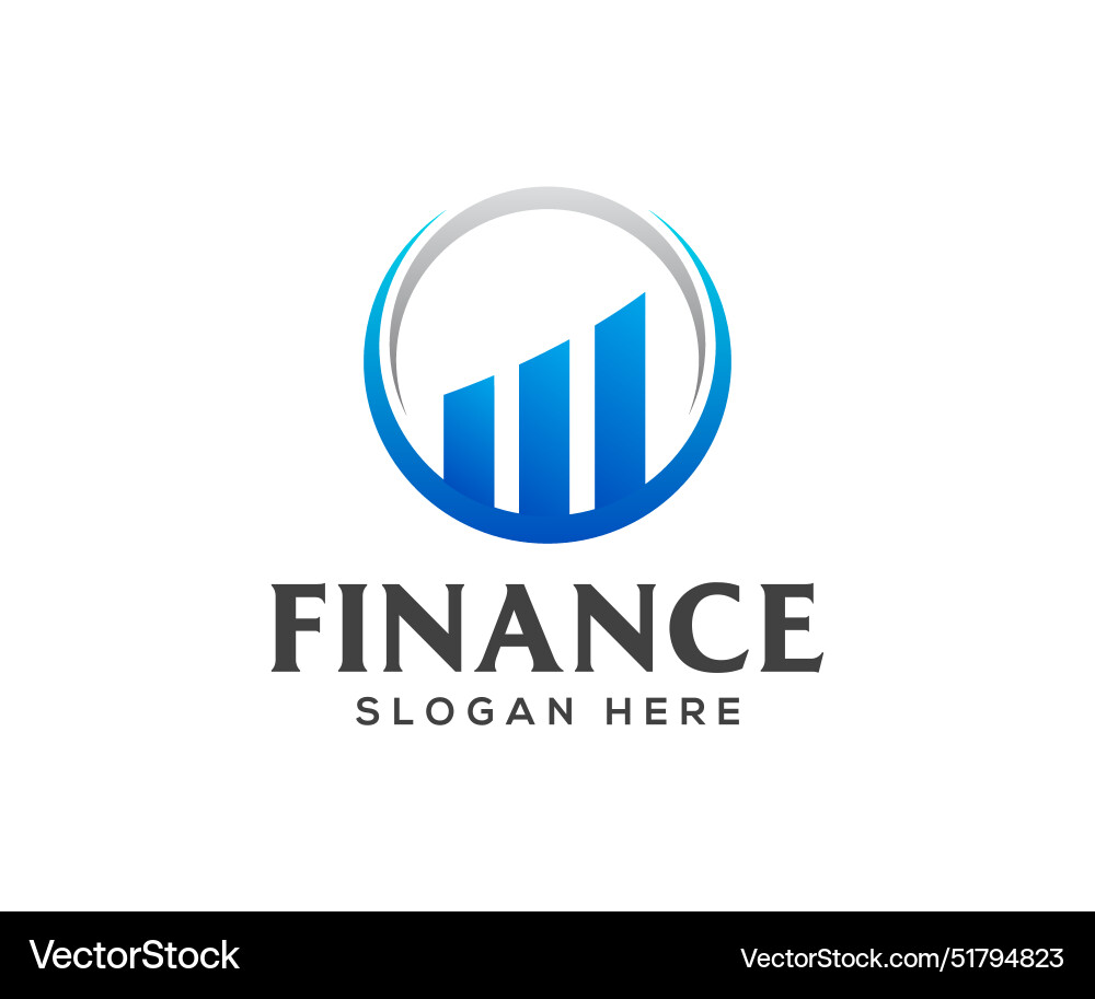 Business finance logo design Royalty Free Vector Image