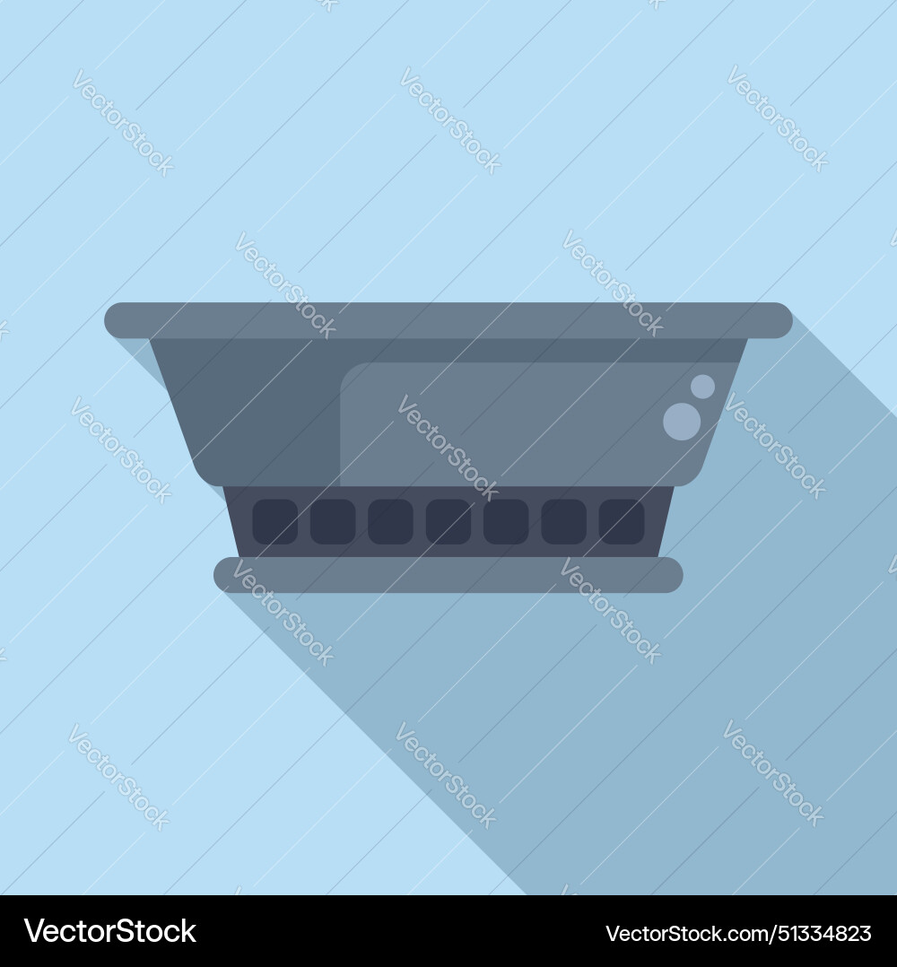 Cartoon flat design laptop on blue background Vector Image