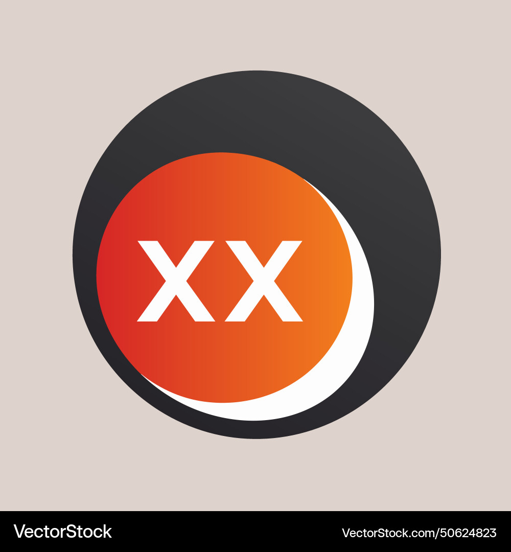 E-retail solution filled colorful initial logo Vector Image