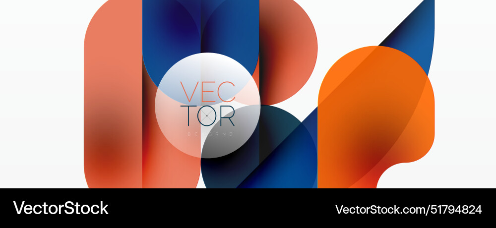 Circles and round shapes geometric minimal Vector Image