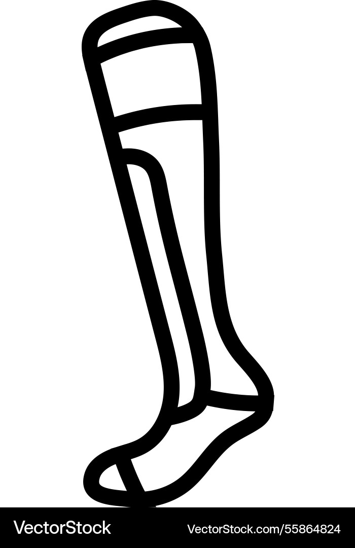 Compression socks running accessories line icon Vector Image