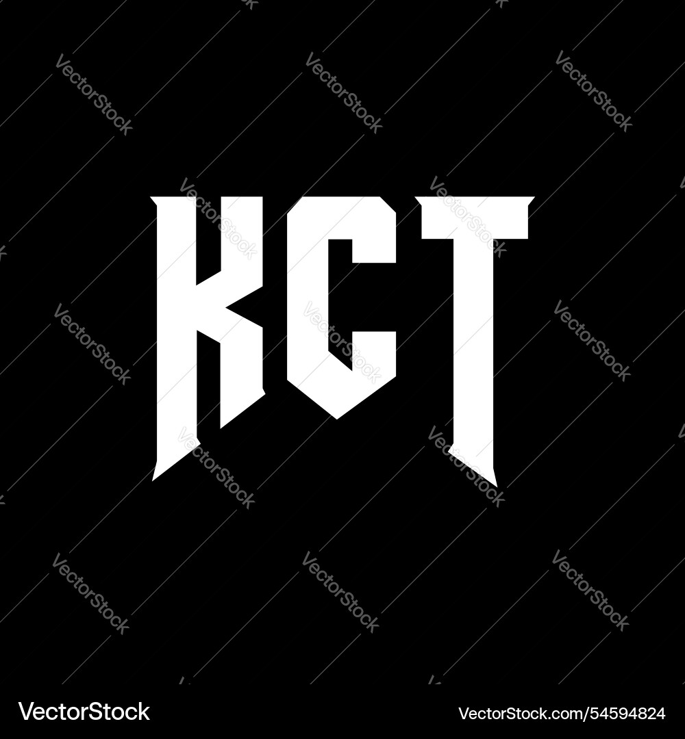 Kct letter logo design for technology company Vector Image