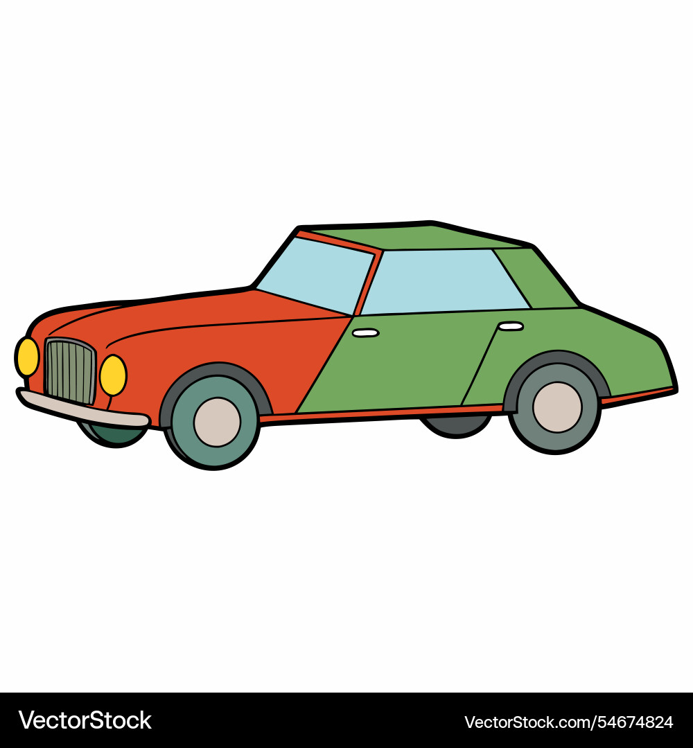 Rolls-royce car flat design Royalty Free Vector Image