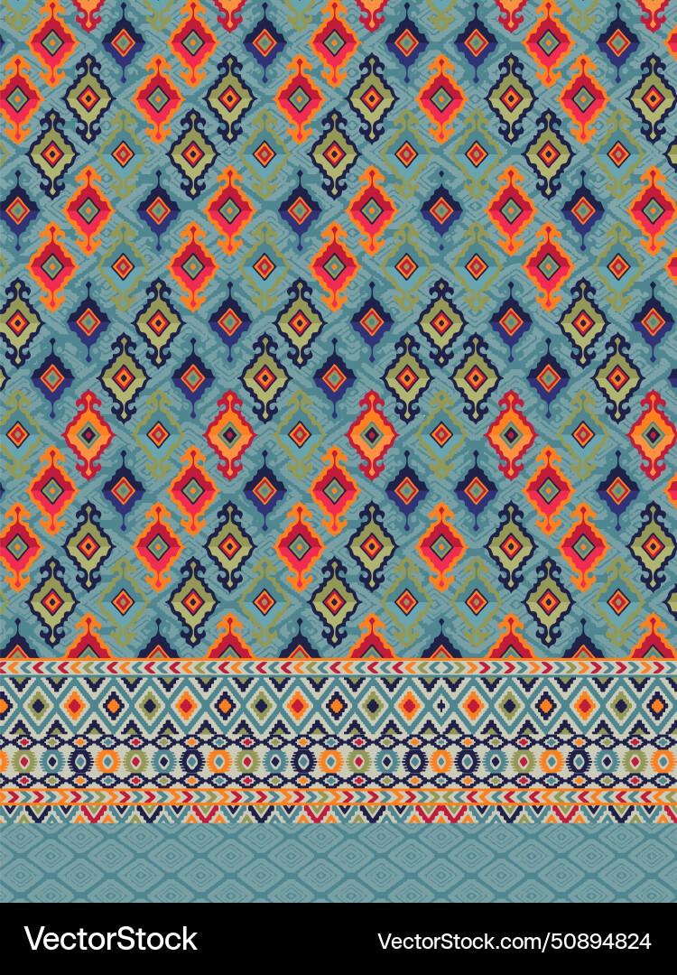 Textile kurti design digital printing design Vector Image