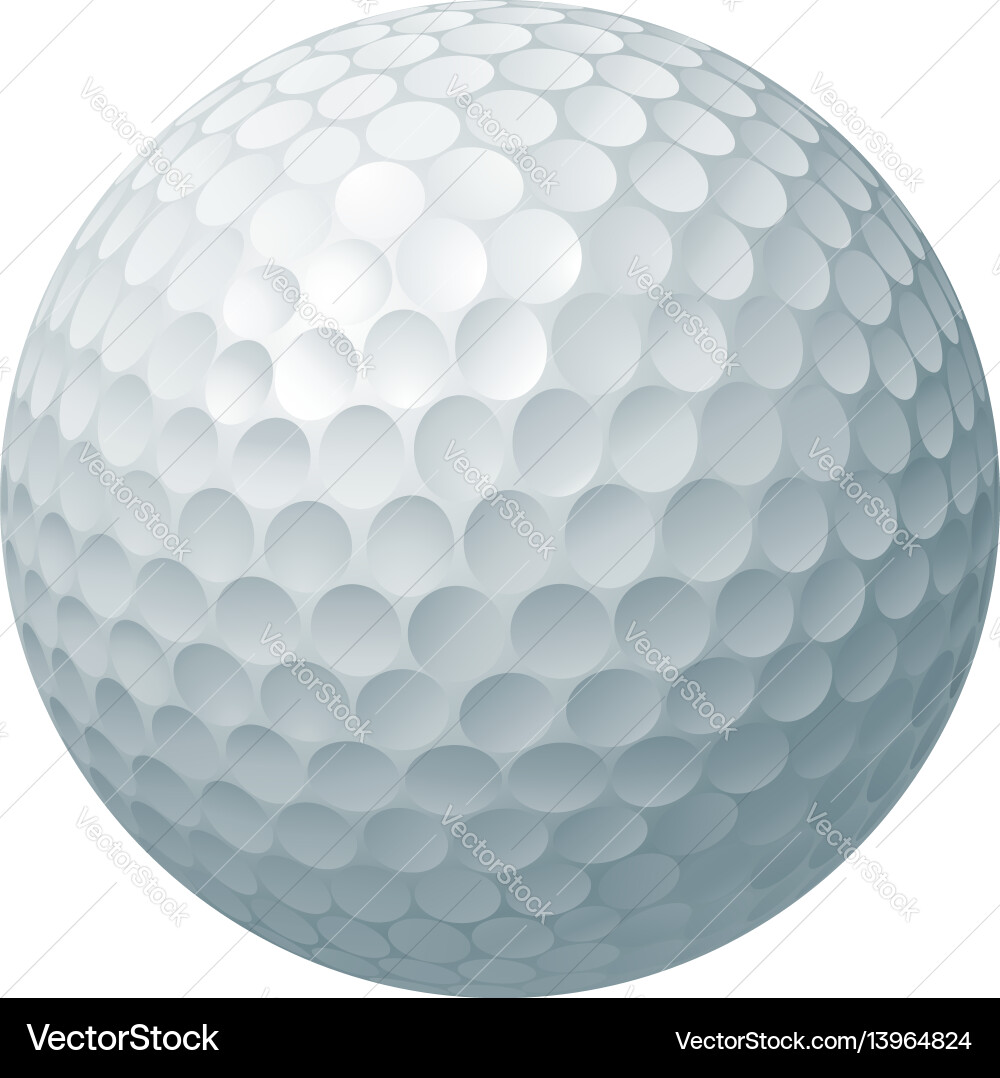 White Golf Ball Royalty Free Vector Image - VectorStock