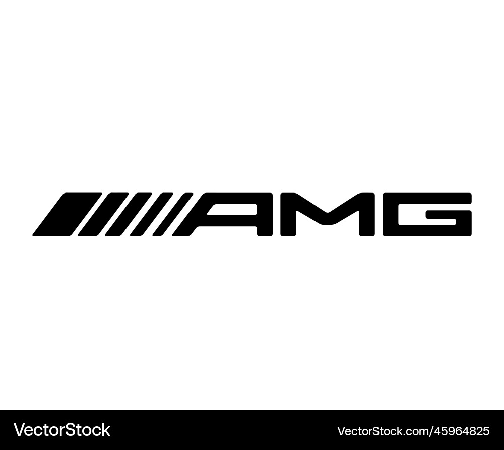 Amg brand logo symbol black with name design Vector Image