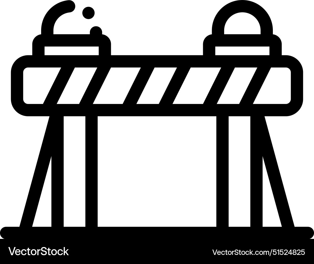 Blockade icon thin linear style design isolated Vector Image
