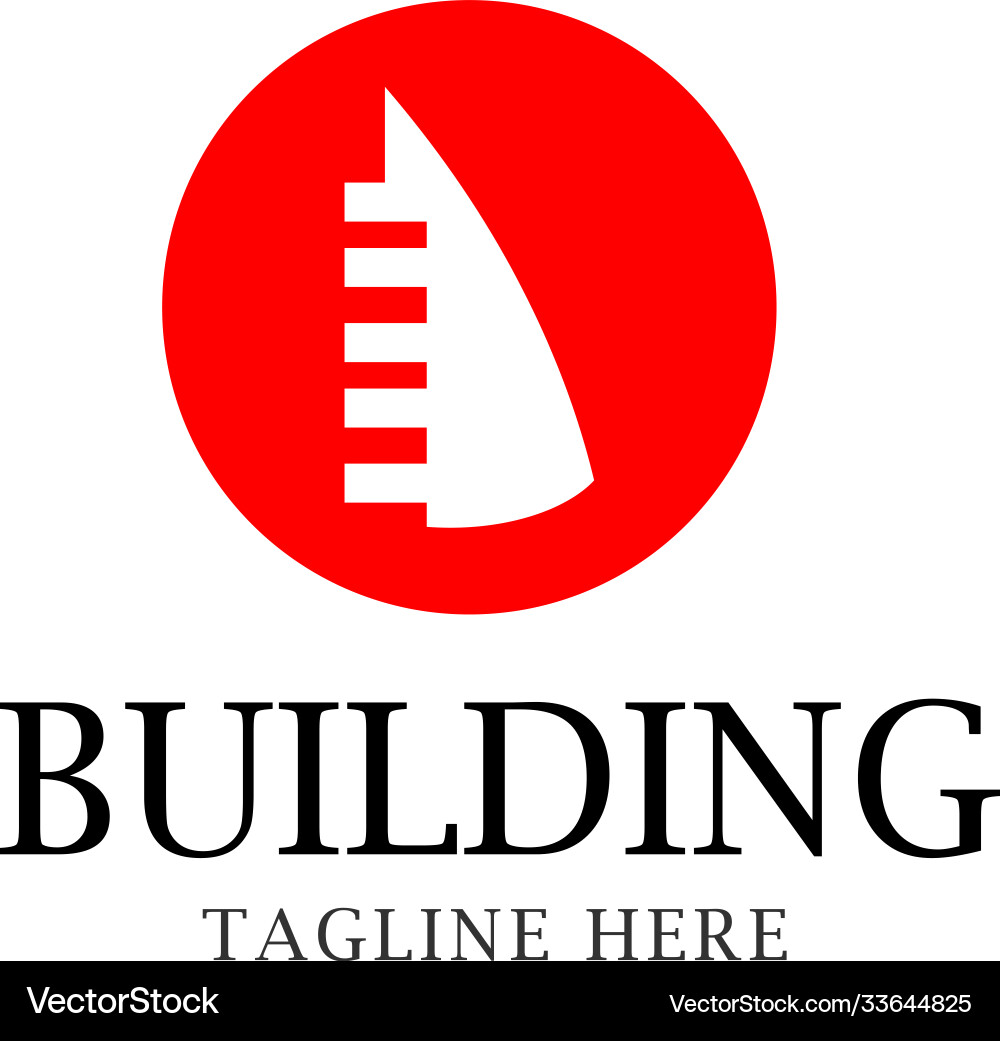 Building logo template design Royalty Free Vector Image