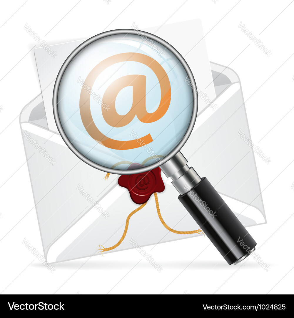 Concept - search e-mail Royalty Free Vector Image