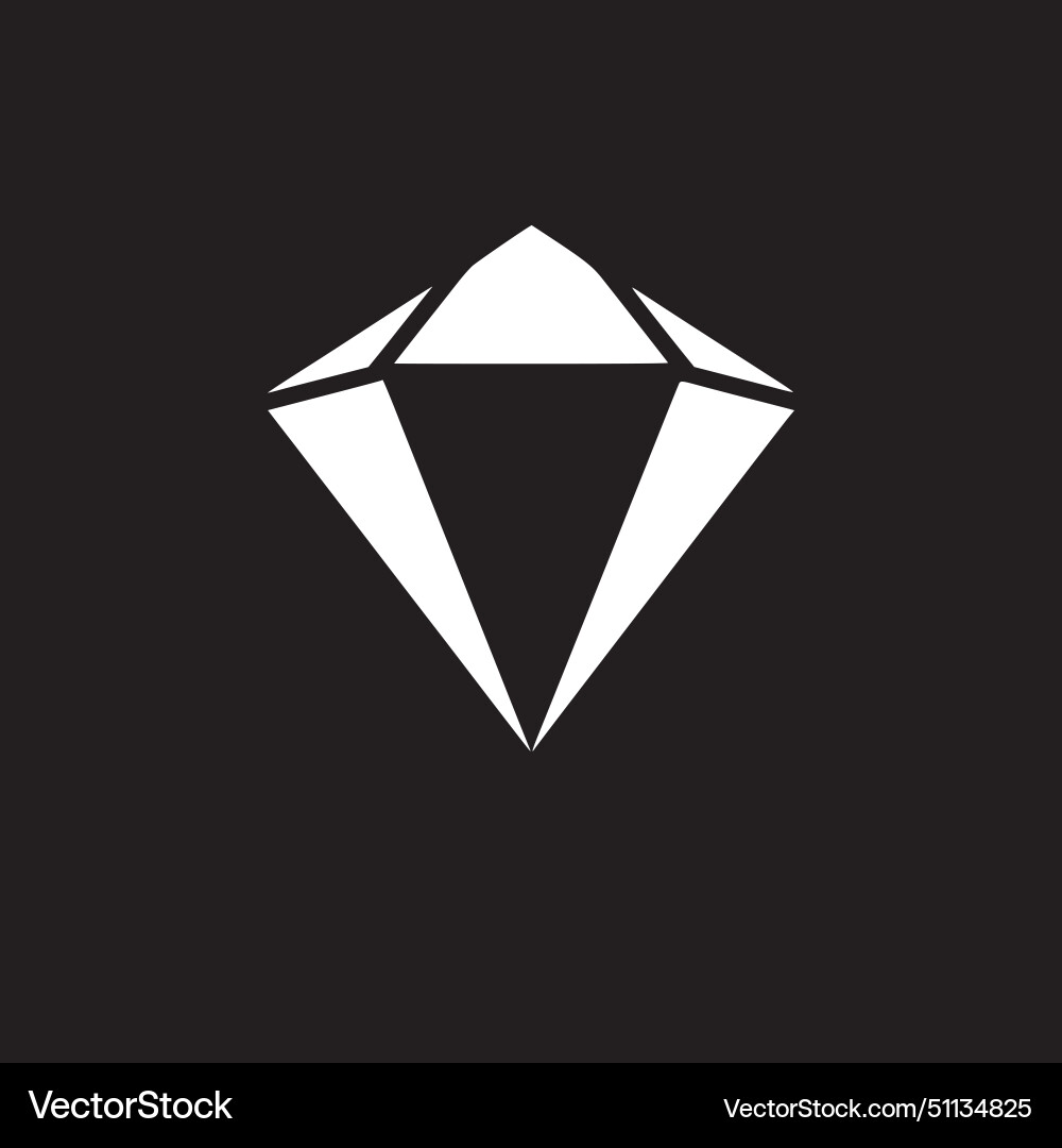 Diamond - minimalist and simple silhouette Vector Image