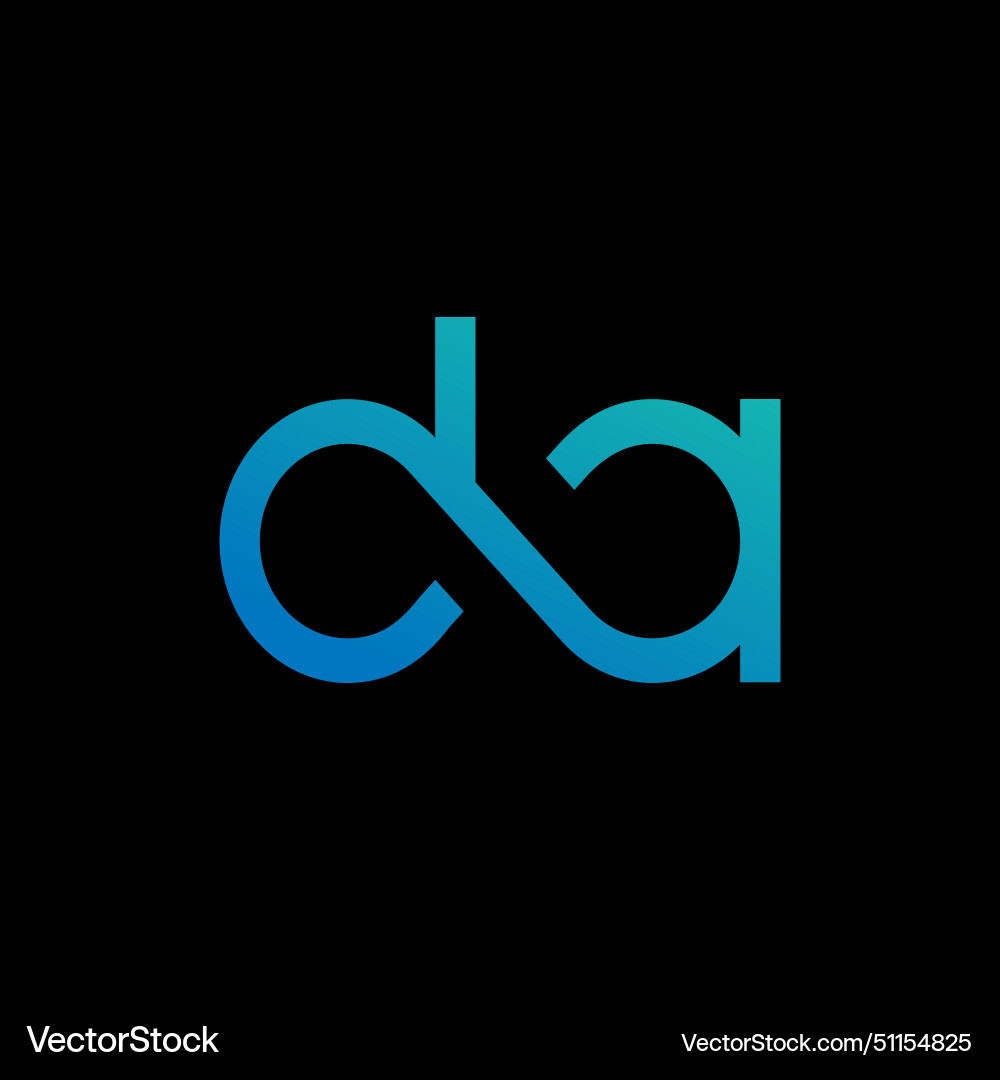 Initial ad da modern monogram and elegant logo Vector Image