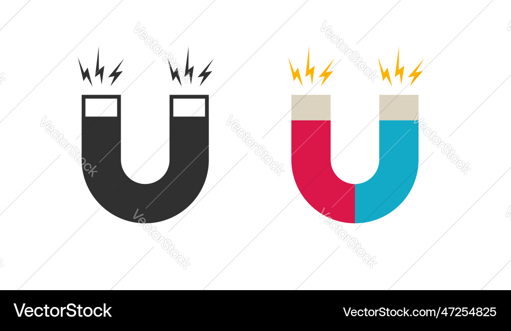 Magnet pictogram simple image clipart Royalty Free Vector