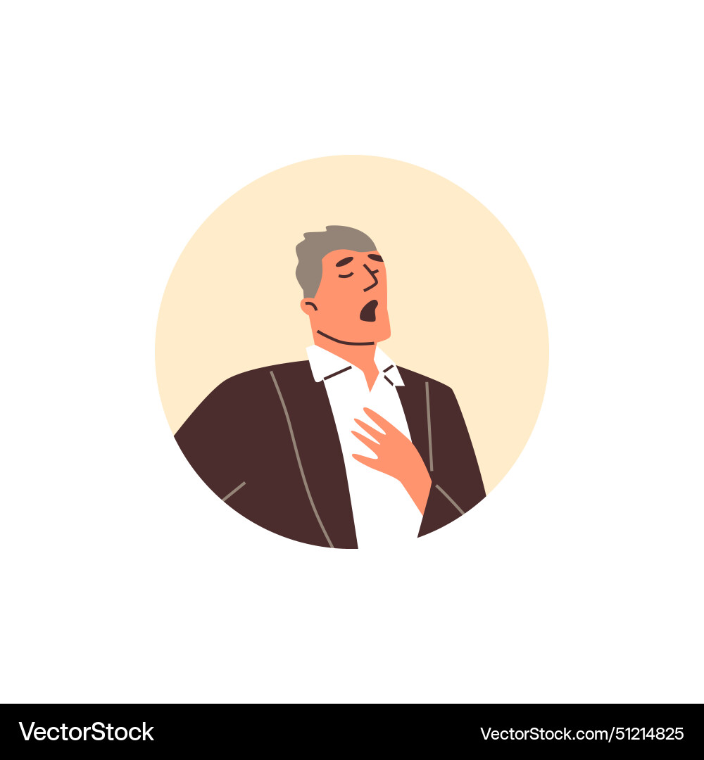 Opera male singer classical music show Royalty Free Vector