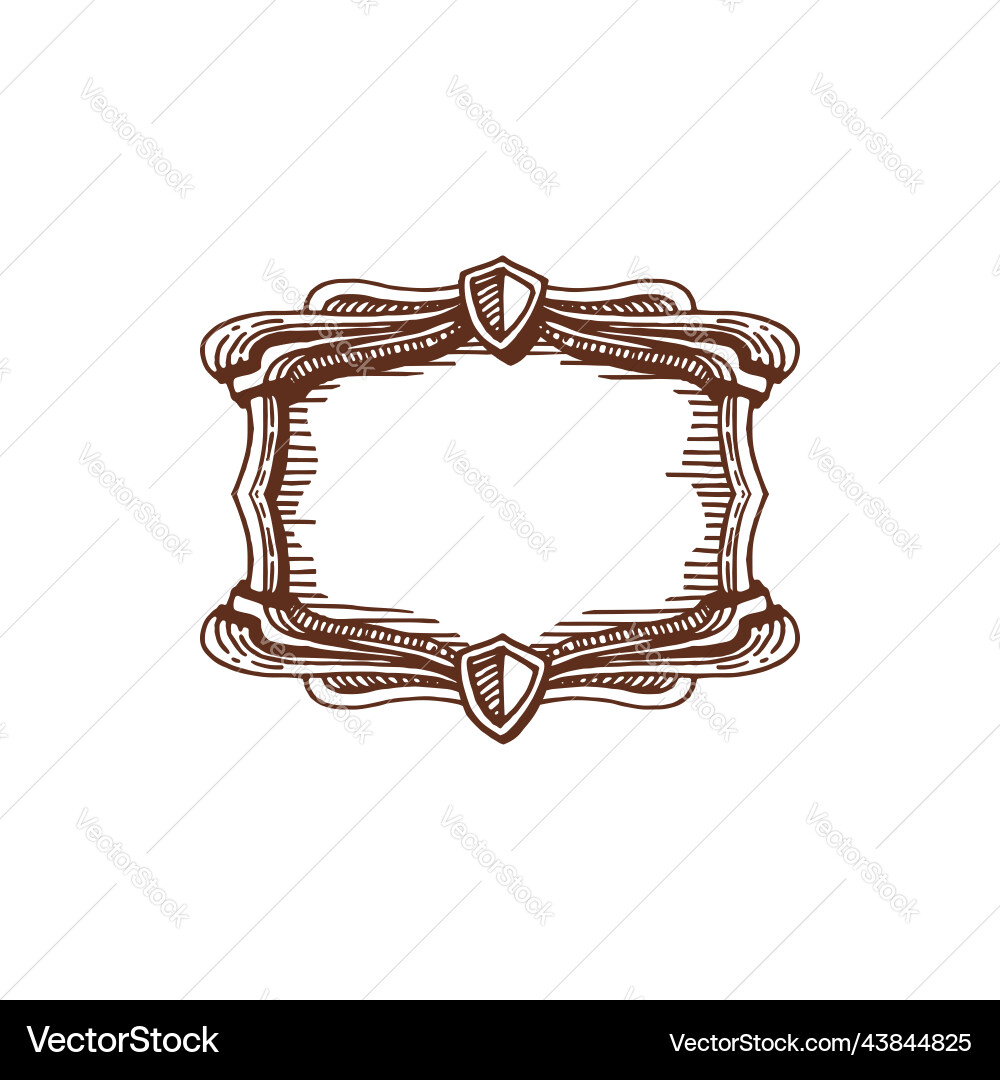Vintage frame border photo map scrapbooking sign Vector Image