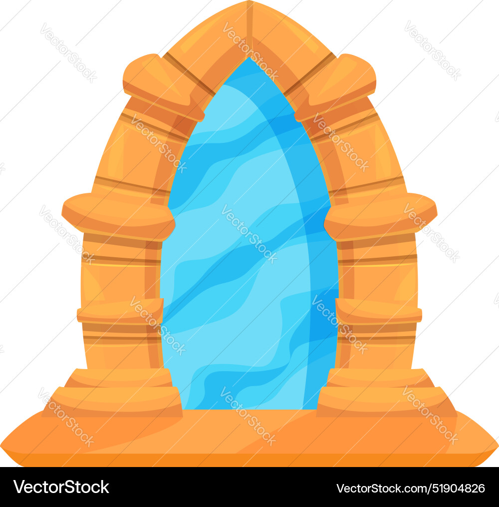 Ancient portal leading to another dimension Vector Image