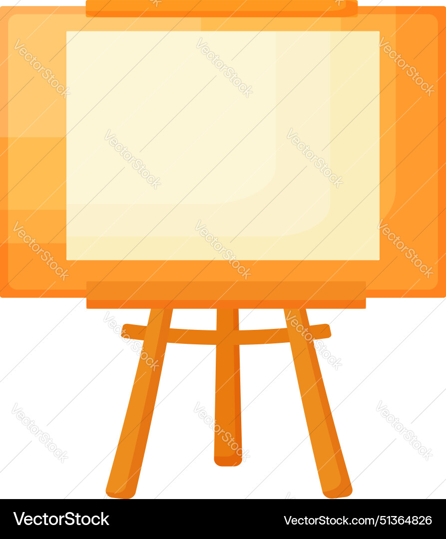 Blank presentation board on stand Royalty Free Vector Image