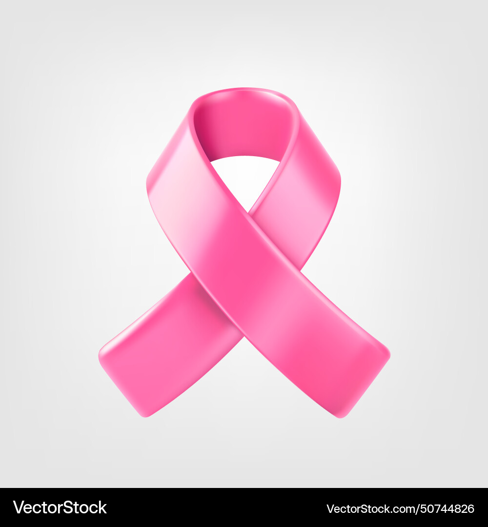 Breast cancer awareness symbol 3d Royalty Free Vector Image