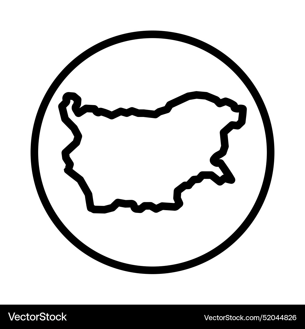 Bulgaria map icon design in filled and outlined Vector Image
