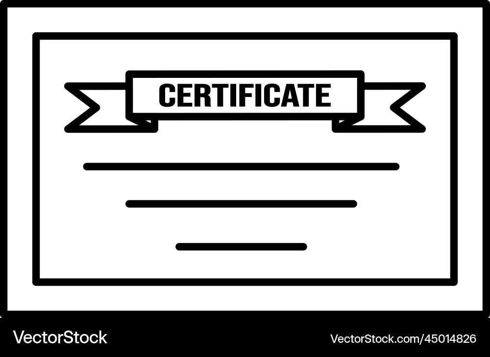 Certificate icon design clipart isolated Vector Image