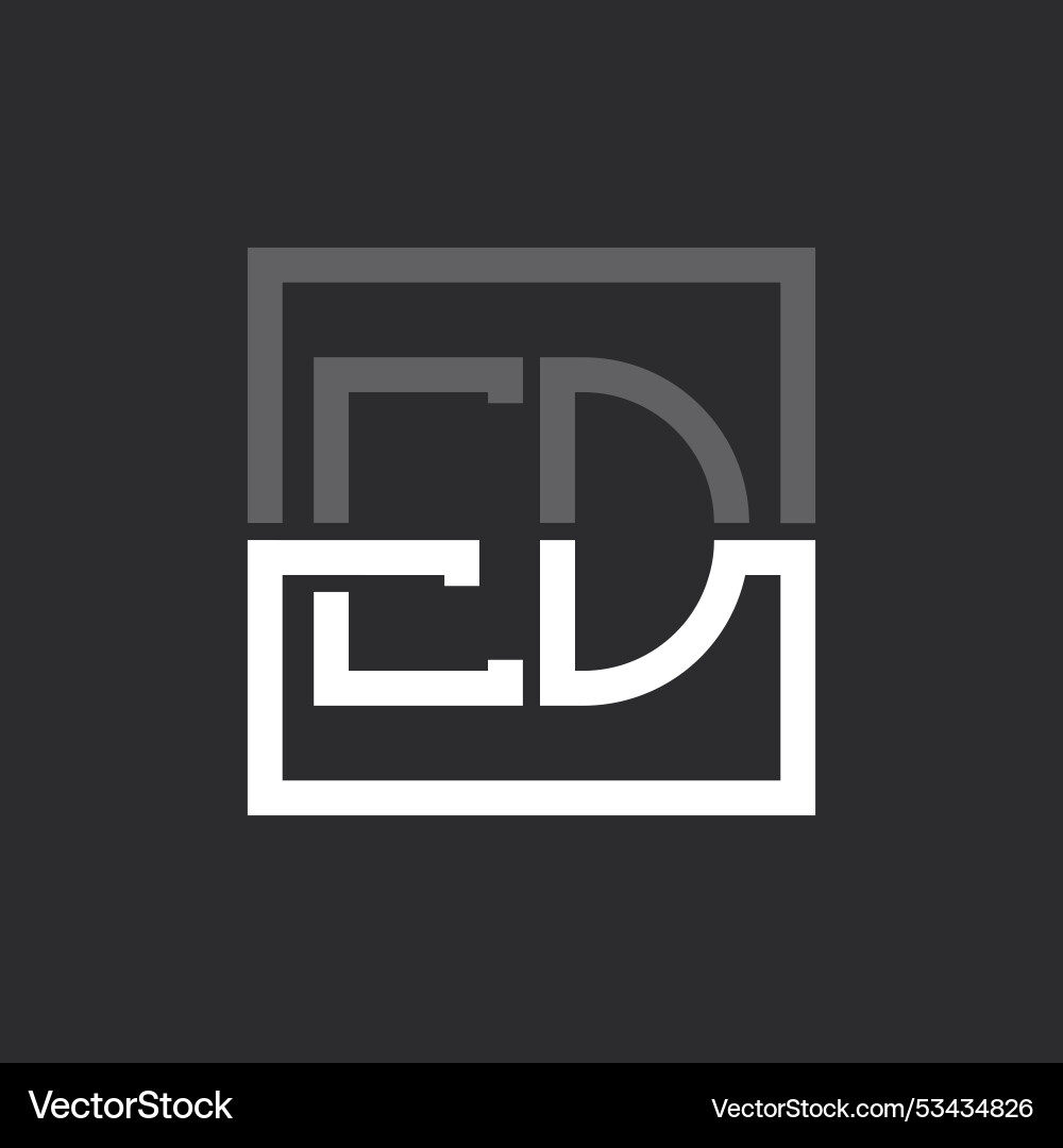 Creative modern minimalist ed letter logo design Vector Image