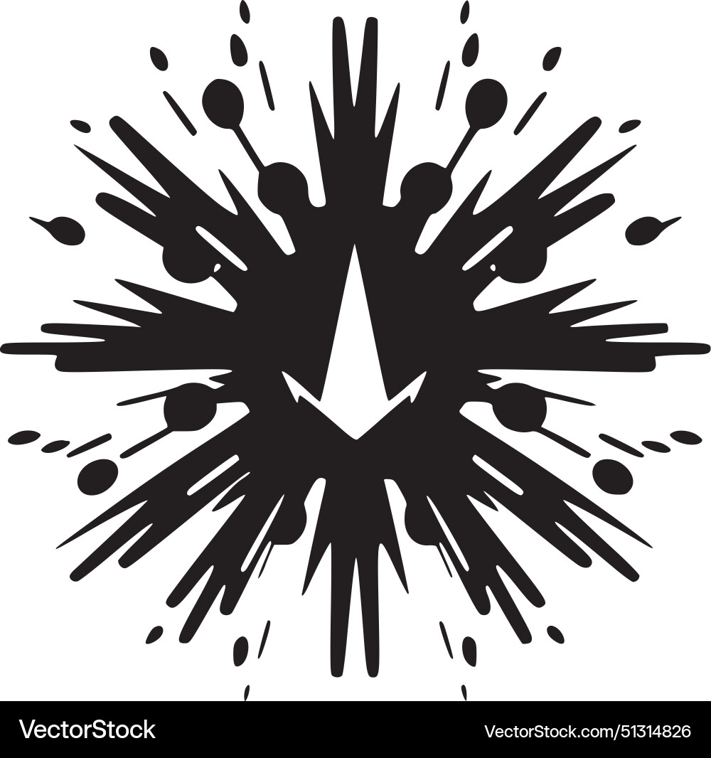 Explosion - minimalist and simple silhouette Vector Image