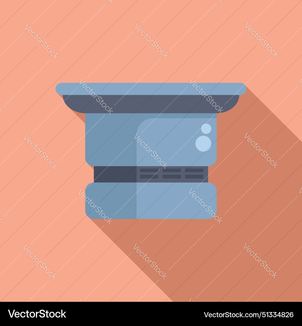 Flat design of blue printer Royalty Free Vector Image