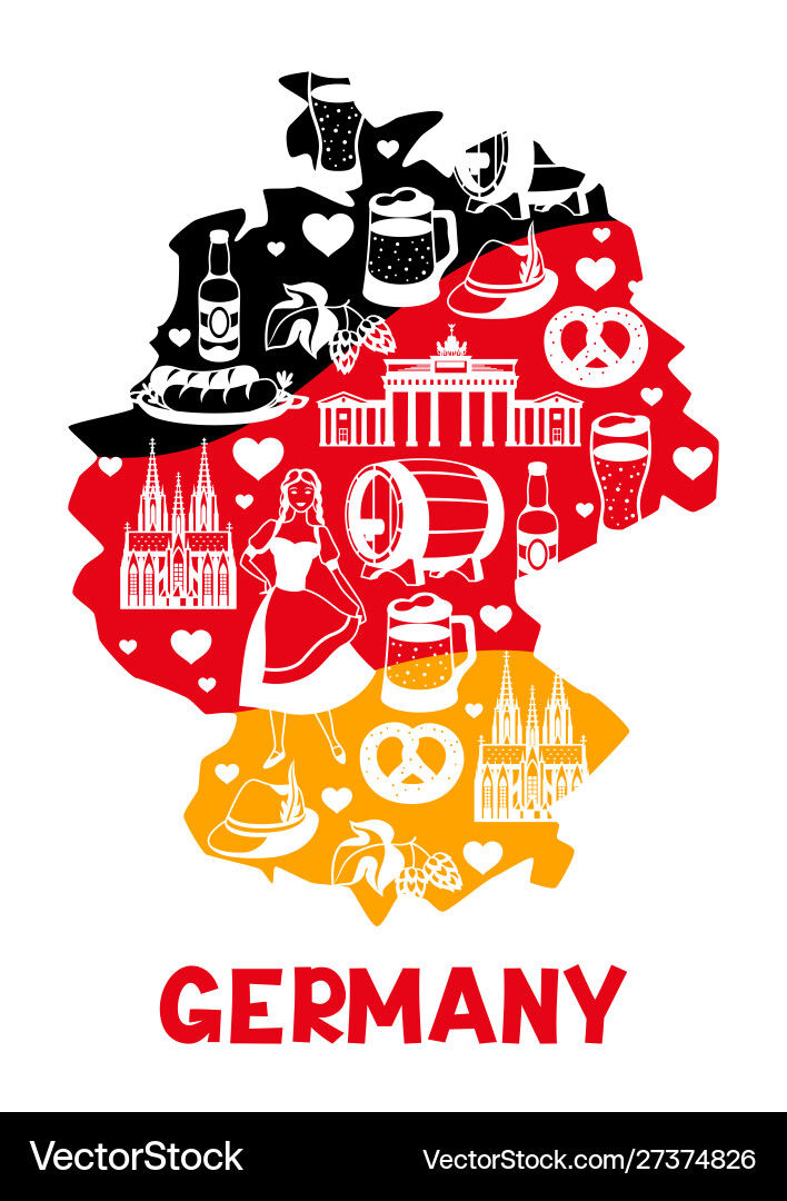 German background design germany national Vector Image