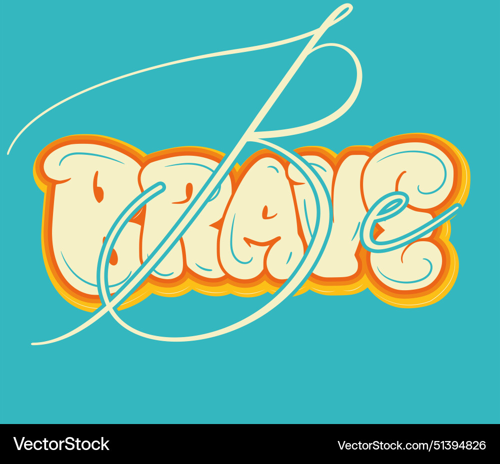 Graffiti t shirt design be brave graphic Vector Image