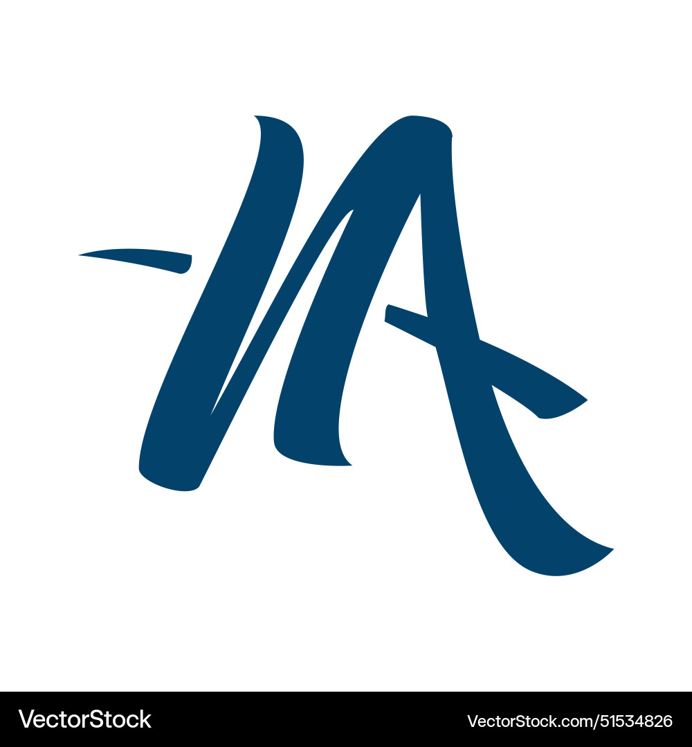 Modern initial letter na logo concept icon design Vector Image