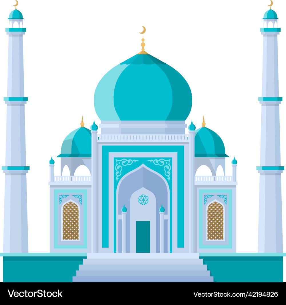 Mosque icon middle east building asian Royalty Free Vector