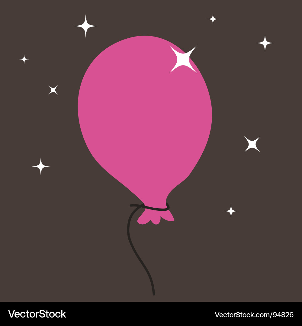 Pink balloon Royalty Free Vector Image - VectorStock