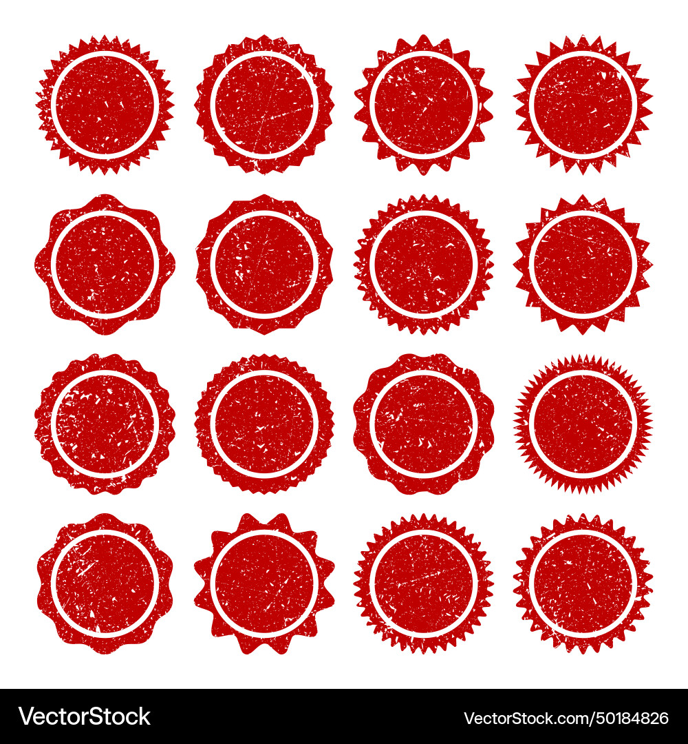 Post stamps labels and badges grunge imprints Vector Image