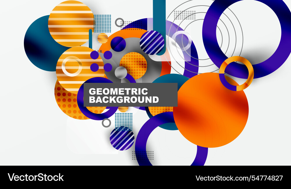 Abstract circle design with overlapping Royalty Free Vector