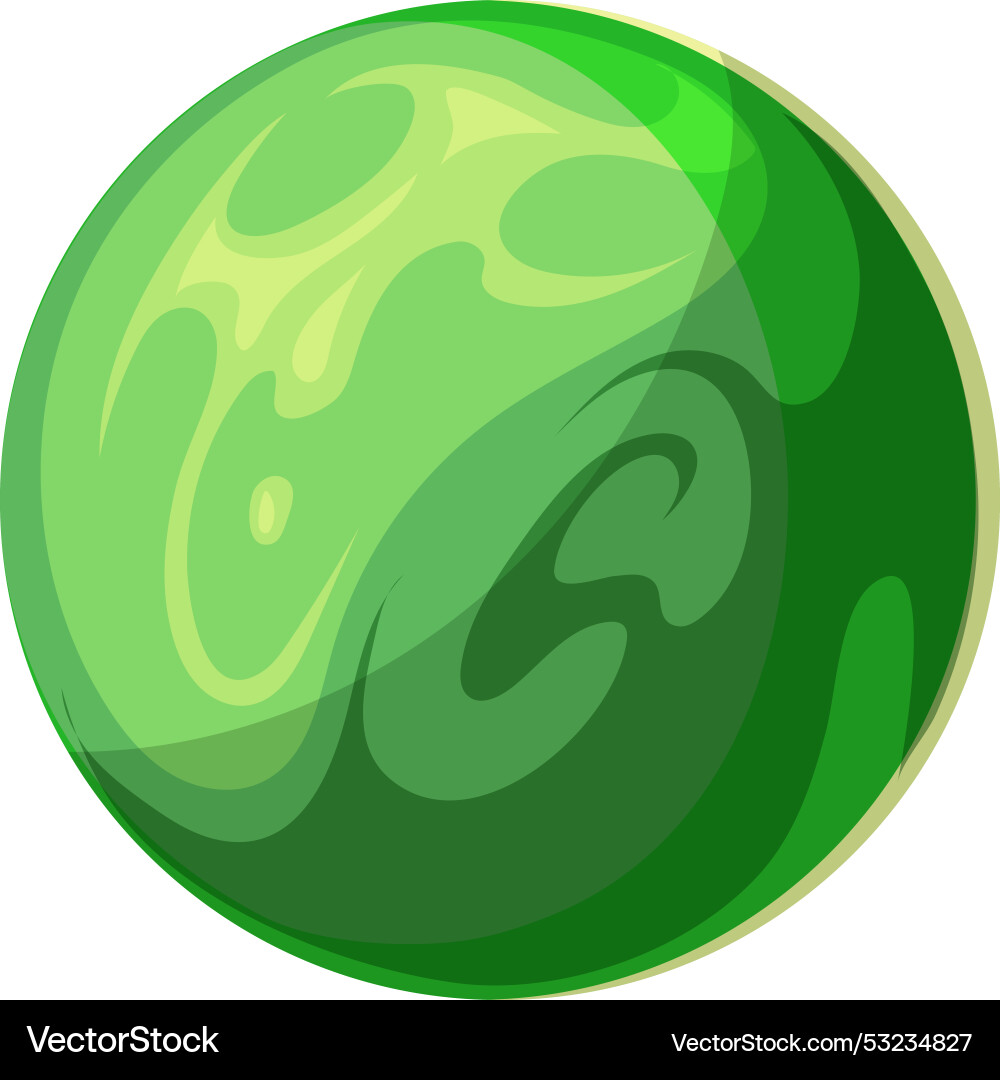 Alien planet cartoon icon space game element Vector Image