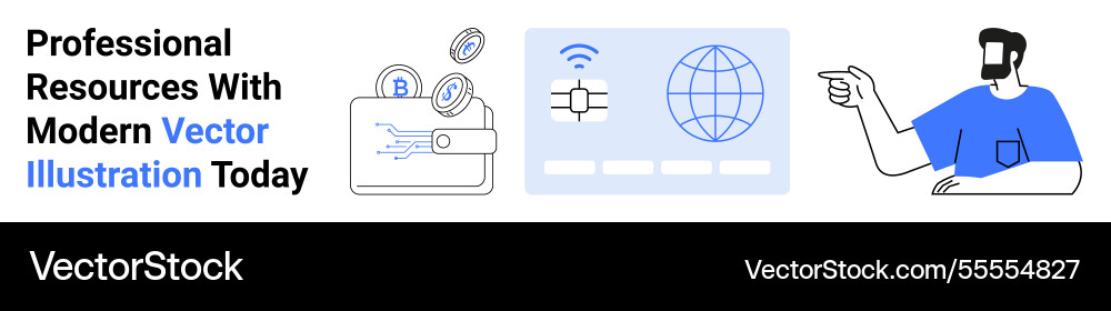 Modern digital tools and global connectivity Vector Image