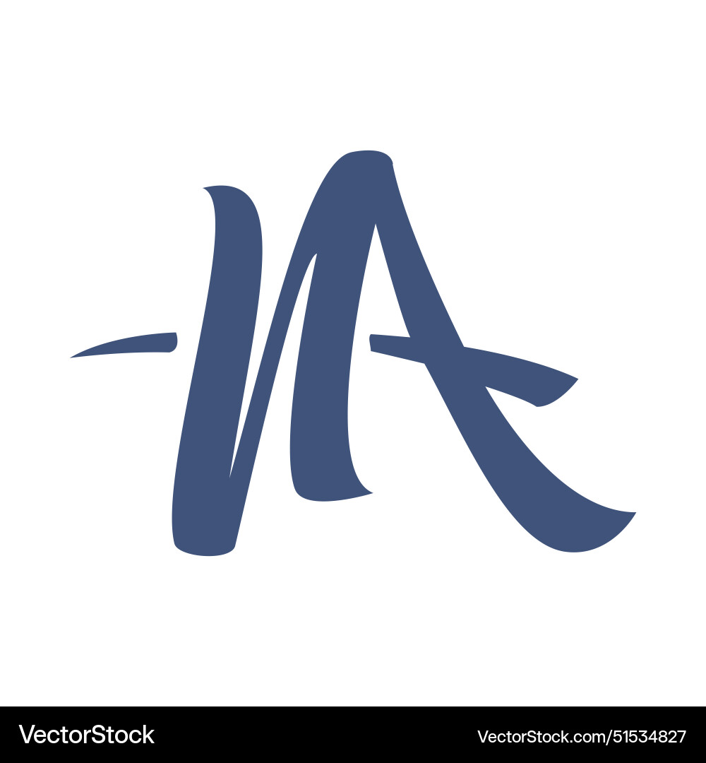 Modern initial letter na logo concept icon design Vector Image