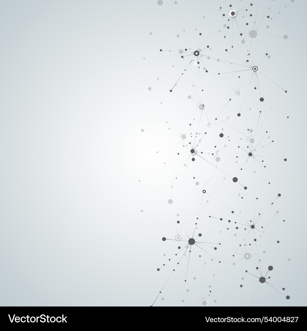 Molecular atom line connection background Vector Image