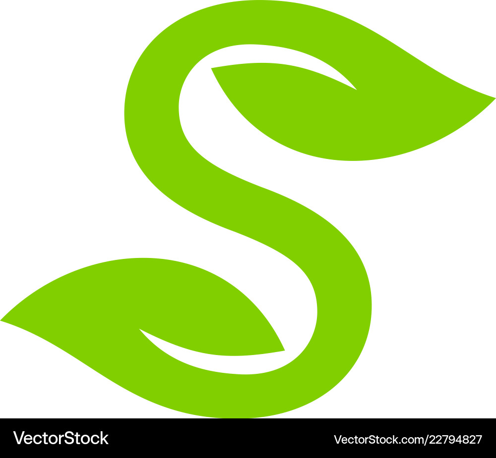 Nature letter s logo icon design Royalty Free Vector Image