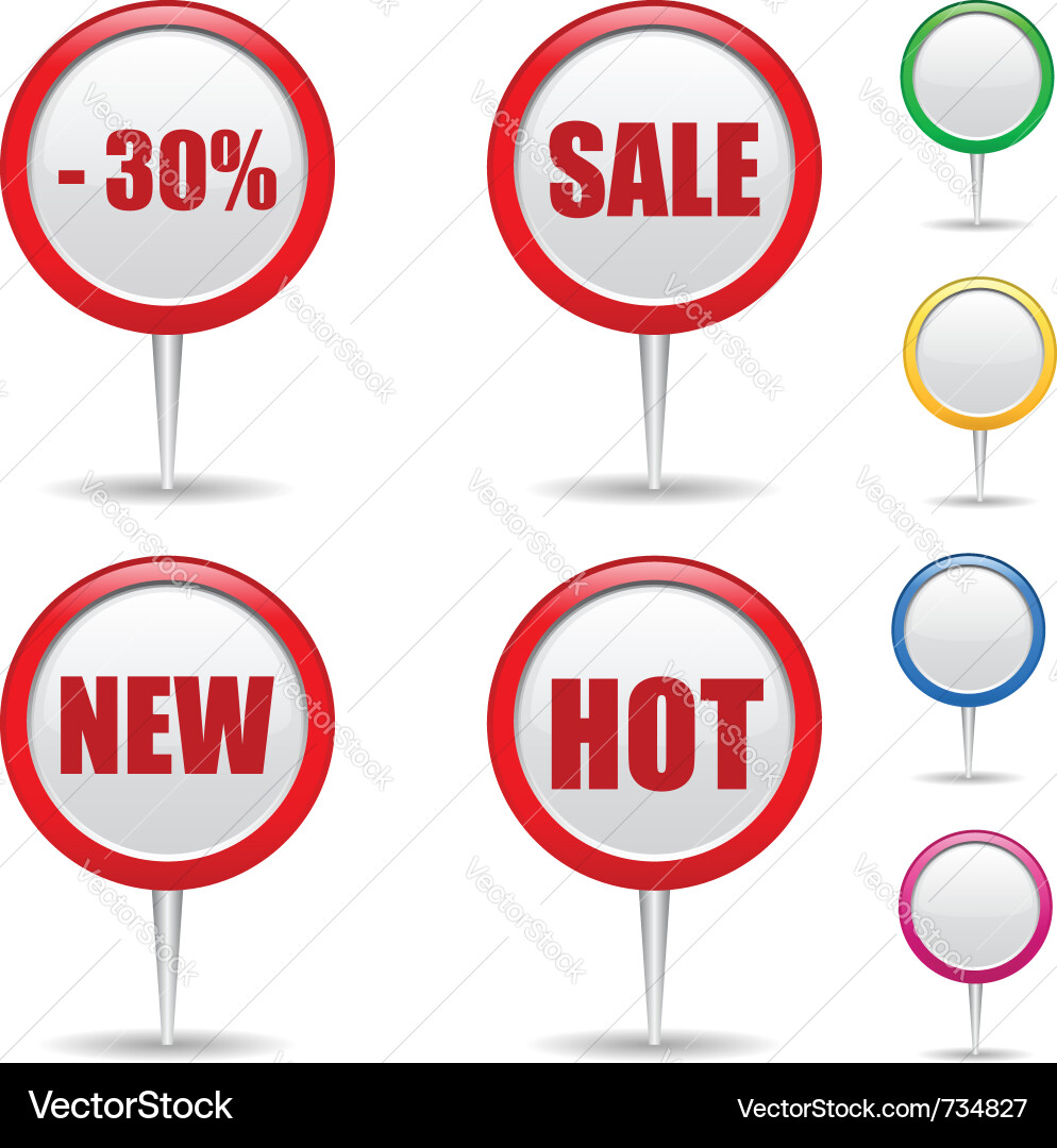 Round labels Royalty Free Vector Image - VectorStock