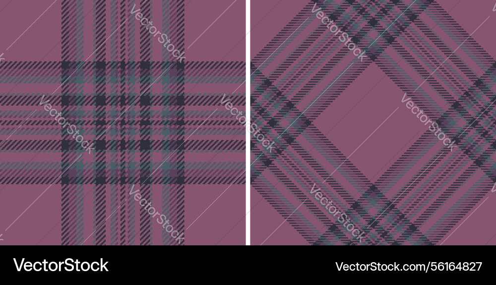 Stylish mauve and charcoal plaid patterns perfect Vector Image