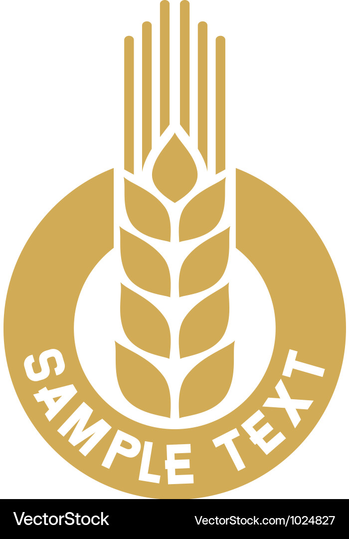 Wheat Label and Badge Royalty Free Vector Image