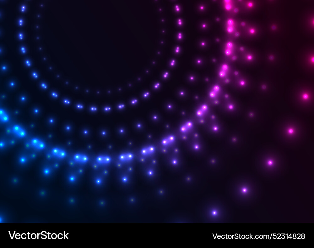 Blue ultraviolet neon laser dotted circles Vector Image