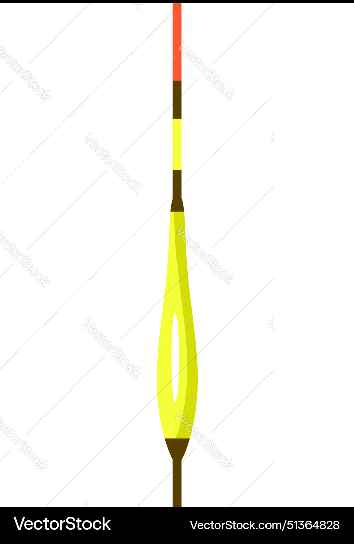 Flat design colorful fishing float icon isolated Vector Image