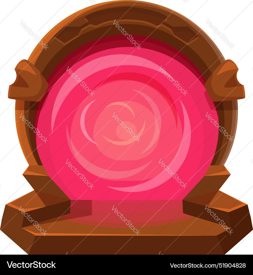 Magic portal opening in ancient stone arch Vector Image