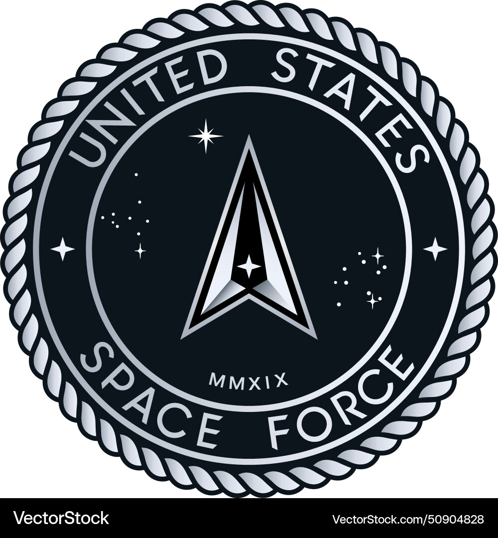 Seal of the united states space force Royalty Free Vector