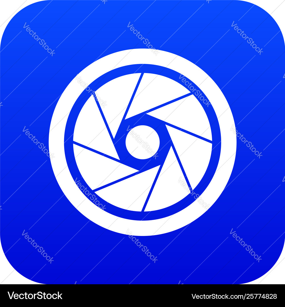 Small objective icon digital blue Royalty Free Vector Image