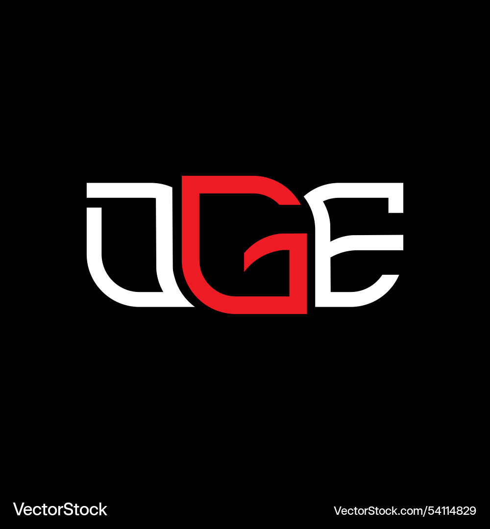 Dge logo design simple and modern Royalty Free Vector Image